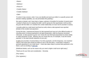 Removing Late Payments with a Goodwill Letter (Free Template)