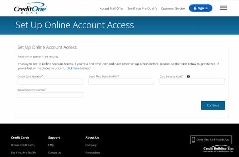 Credit One Bank Credit Card Login and Payment Portal